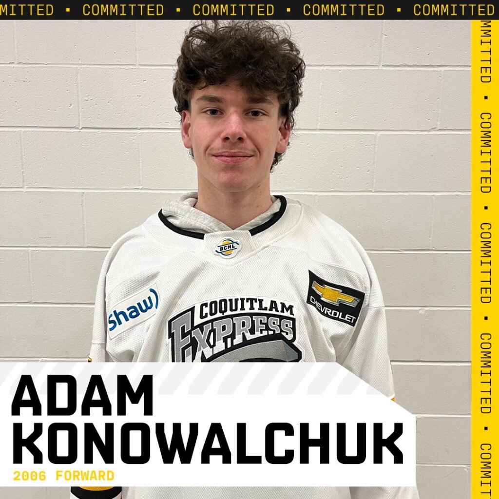 Coquitlam Express Signs Promising Forward Adam Konowalchuk from ...